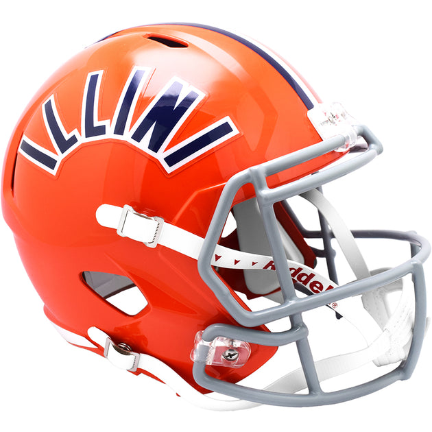 Illinois Fighting Illini Speed Replica Helmet - Throwback 1971-1987 – The Speedy Cheetah
