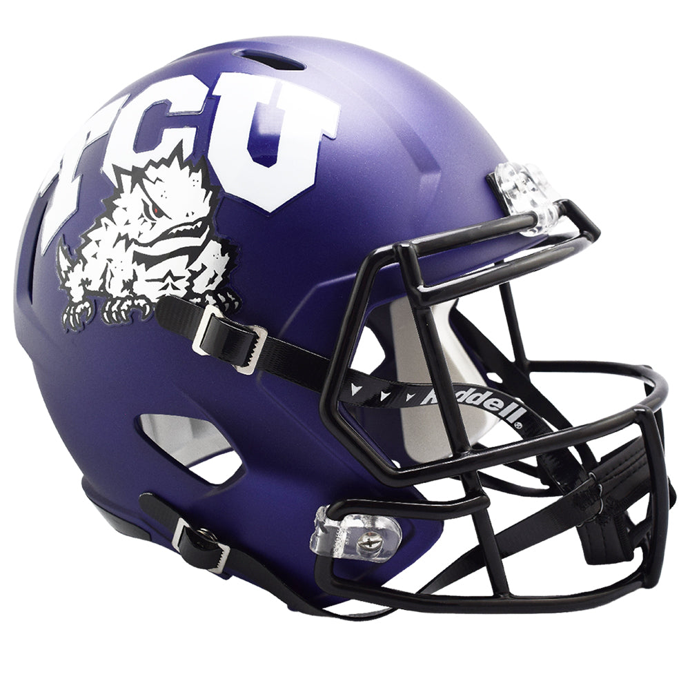 TCU Horned Frogs Riddell Speed Replica Helmet - Purple – The Speedy Cheetah