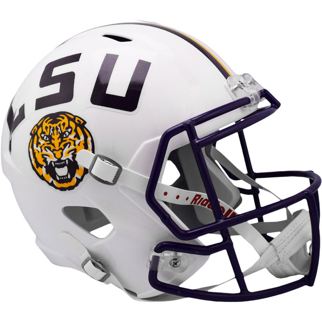 LSU Tigers Speed Replica Helmet - White – The Speedy Cheetah